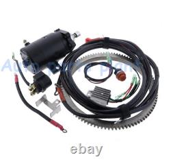 New Electric Start Motor Kit Flywheel For Yamaha Outboard 2 Stroke 25/30hp
